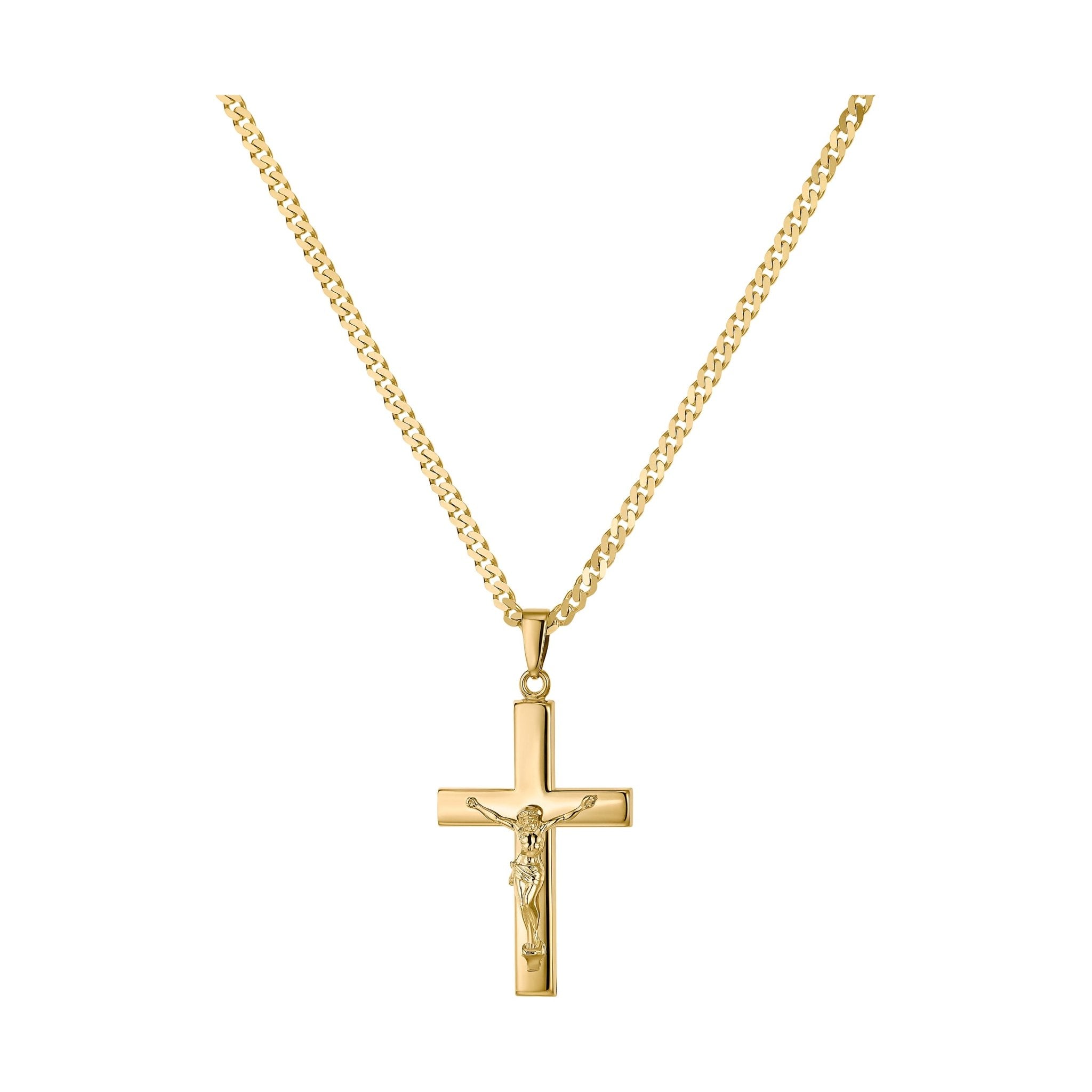 IDENTIM® Men's necklace cross necklace Jesus cross pendant corpus ...