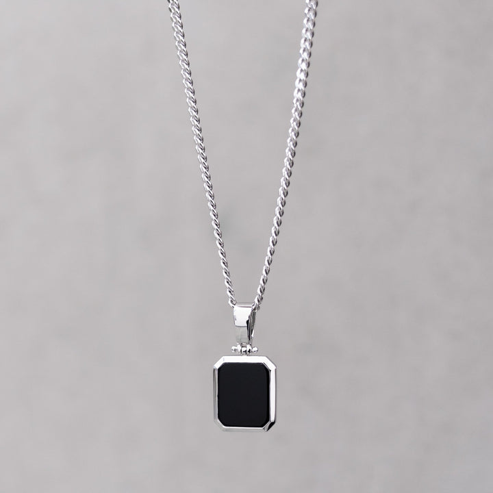 Mens pendant chain silver store